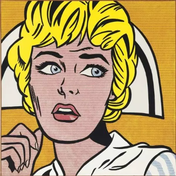 Roy Lichtenstein, Perawat (1964). Courtesy saka Christie's New York.