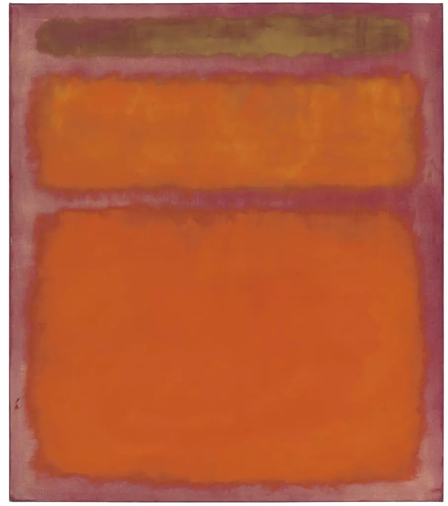 Mark Rothko, Orange, Red, Yellow (1961). Chithunzi chojambulidwa ndi Christie's Images Ltd.