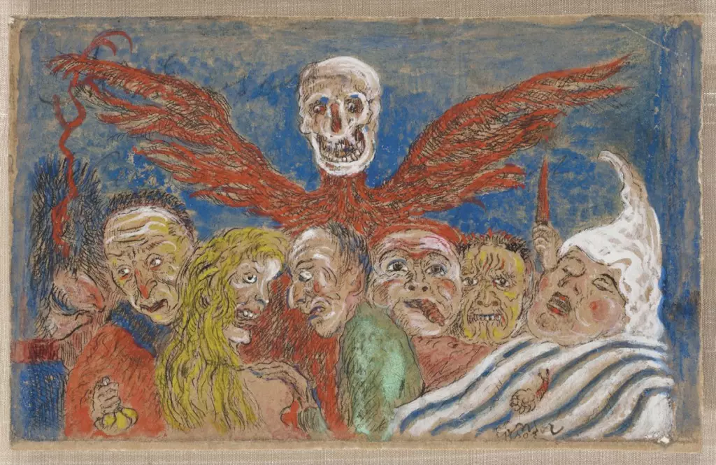 James Ensor, The Deadly Sins dominated by Death, úr: The Seven Deadly Sins Courtesy Christie's