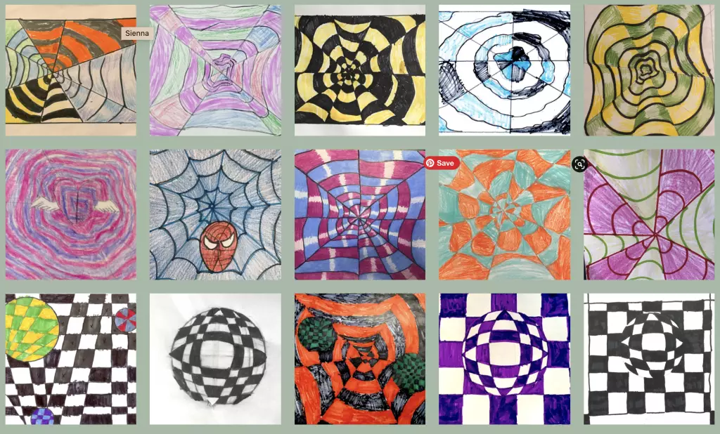 Op Art Slice և Orb Designs՝ Ինա Գալոնի ուսանողների կողմից: Լուսանկարները՝ Ինա Գալոնի կողմից: