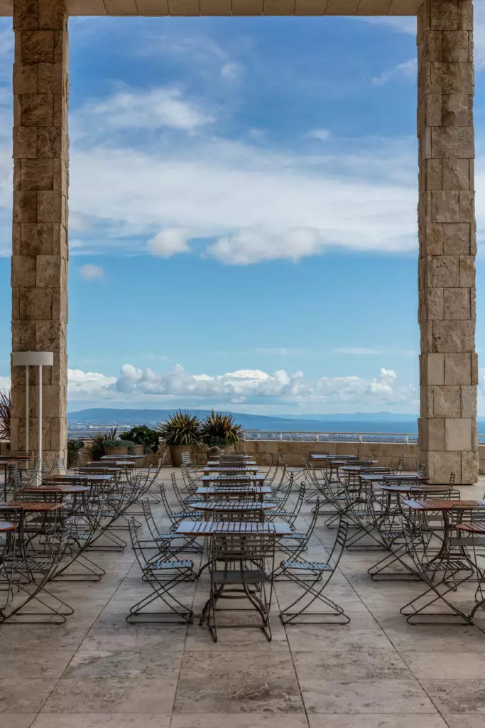 Ang Getty Center walay mga bisita. Litrato ni Christopher Sprinkle, sa maayong kabubut-on sa Getty Museum.