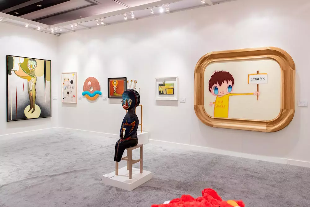 Veduta dell'installazione delle gallerie di vendita Phillips e Poly Auction di Hong Kong. Immagine per gentile concessione di Philips e Poly Auction.