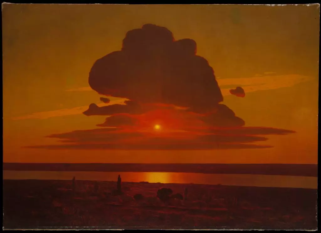 Arkhip Kuindzhi, Red Sunset pa Dnieper (1905-08). Kusonkhanitsa kwa Metropolitan Museum of Art ku New York