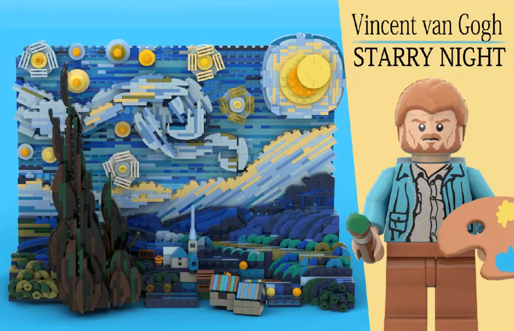 A Lego elkészíti Truman Cheng Starry Night dizájnját. A fotó Truman Cheng jóvoltából.