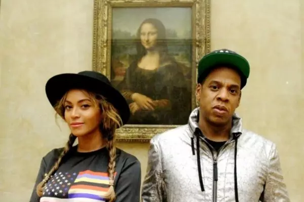 Awol Erizku, Beyoncé in Jay Z pred Mona Liso. Z dovoljenjem Beyoncé prek Instagrama.