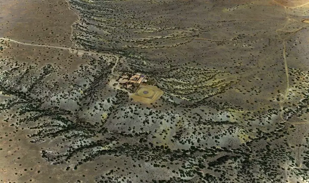 Zorro Ranch របស់ Jeffrey Epstein នៅ New Mexico ដូចដែលបានឃើញនៅលើ Google Earth។