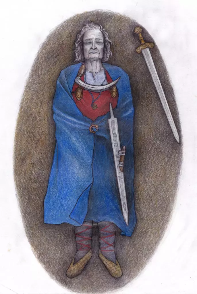 Una il·lustració de la tomba de Suontaka ara es pensa que és el lloc de descans final d'una persona no binària de la Finlàndia medieval. Imatge de Veronika Paschenko.