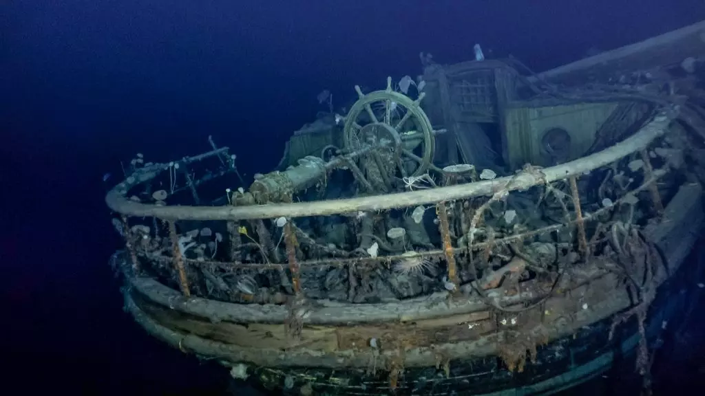 Unyamezelo. Ifoto © Falklands Maritime Heritage Trust/National Geographic.