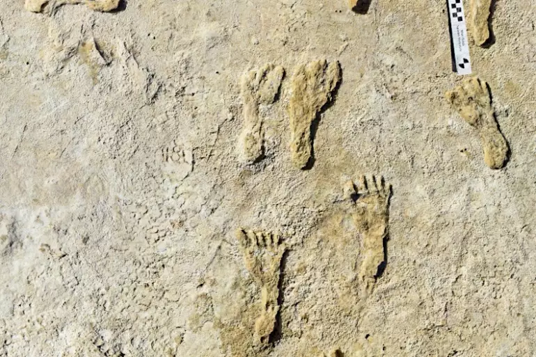 Kuzey Amerika'nın en eski insan ayak izleri, New Mexico'daki White Sands Ulusal Parkı'nda bulundu. Fotoğraf Ulusal Park Servisi/ABD'nin izniyle Jeolojik Araştırma/Bournemouth Üniversitesi, Birleşik Krallık