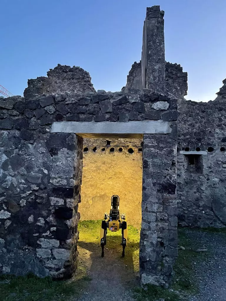 Boston Dynamics's Spot robot at Pompeii. Photo: Archaeological Park of Pompeii.