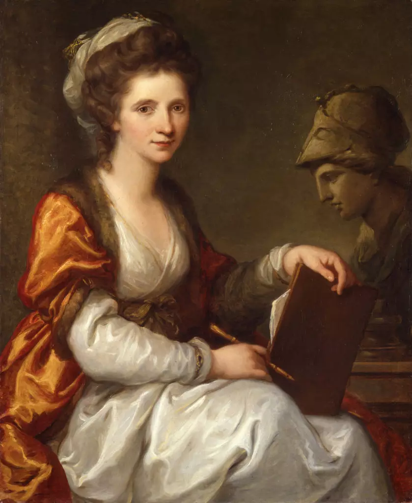 Angelika Kauffmann, Autoportret z popiersiem Minerwy (ok. 1784). Bündner Kunstmuseum, Chur, Depositum der Gottfried Keller-Stiftung, Bundesamt für Kultur, Bern.