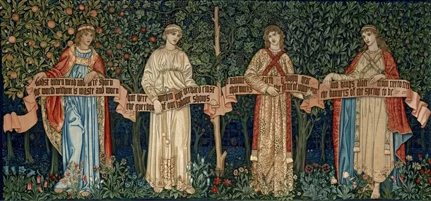 William Morris, John Henry Dearle, Morris & Co The Orchard (1890) Foto: Victoria & Albert Museum, Londres