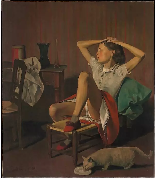 Balthus, Therese Dreaming (1938). © 2017 Artists Rights Society (ARS), Niujorkas. Metropoliteno meno muziejaus sutikimu