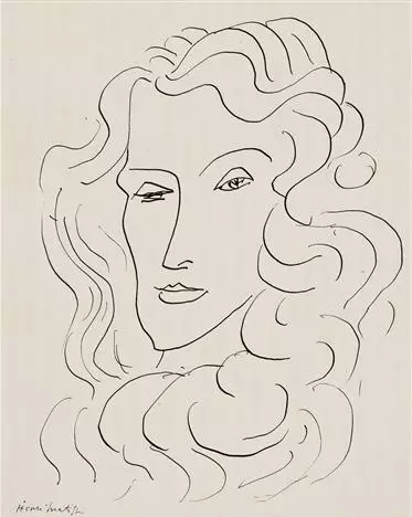 Henri Matisse, Portret de femeie (1942). Prin amabilitatea Hammer Galleries.