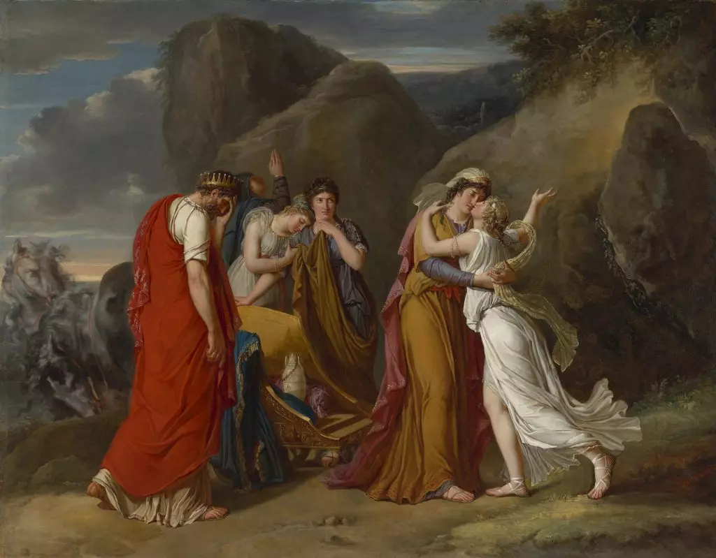 Marie-Guillemine Benoist, Psyche Membida Perpisahan Keluarganya (1791). Koleksi Muzium Seni Halus San Francisco, pembelian muzium, John A. dan Cynthia Fry Gunn; Phoebe Cowles dan Robert Girard; Margaret dan William R. Hearst III; Diane B. Wilsey; Barbara A. Wolfe; Amanah Jay dan Clara McEvoy; Amanah Michael Taylor; Dana Pendapatan Endowmen Margaret Oakes; Keluarga Harris; Ariane dan Lionel Sauvage; dan penderma tanpa nama. Foto oleh Randy Dodson, ihsan Muzium Seni Halus San Francisco.