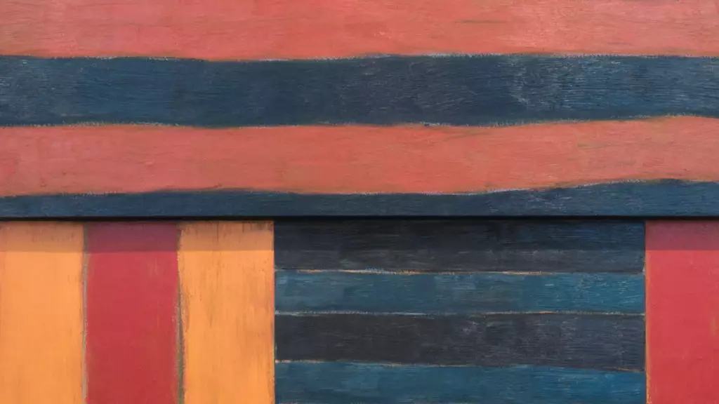 Sean Scully, The Fall (1983), detail. Met dank aan het Philadelphia Museum of Art, © Sean Scully.