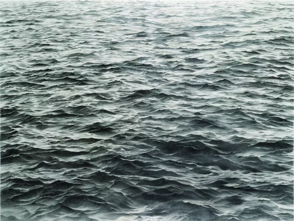 Vija Celmins, sûnder titel (Big Sea #1) (1969). Privee kolleksje © Vija Celmins, mei dank oan de keunstner en Matthew Marks Gallery. Foto © McKee Gallery, New York.