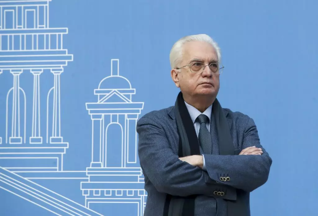 Onye isi ihe ngosi nka nke State Hermitage Mikhail Piotrovsky. (Foto nke Alexander DeminchukTASS sitere na Getty Images)