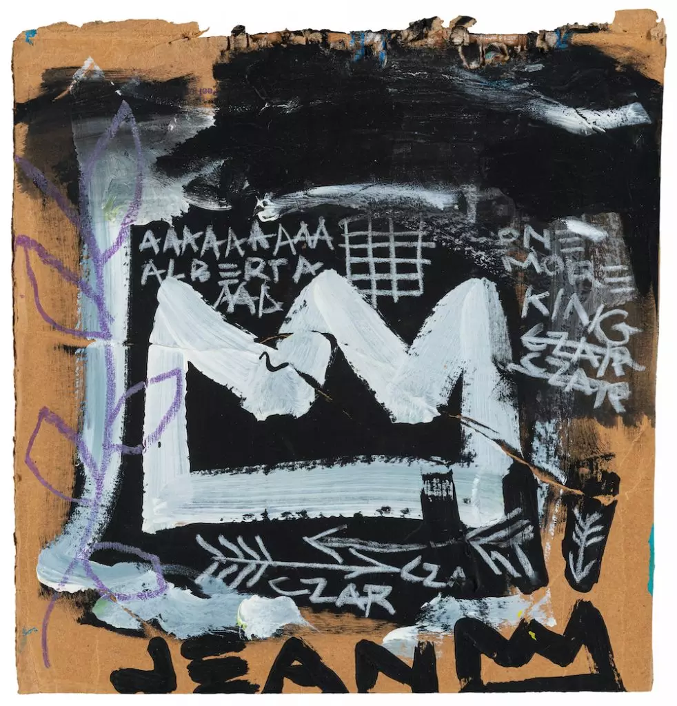 Jean-Michel Basquiat, Aan citiqaadin (Hal Boqor oo Kale/Czar) (1982). Mahadsanid OMA.