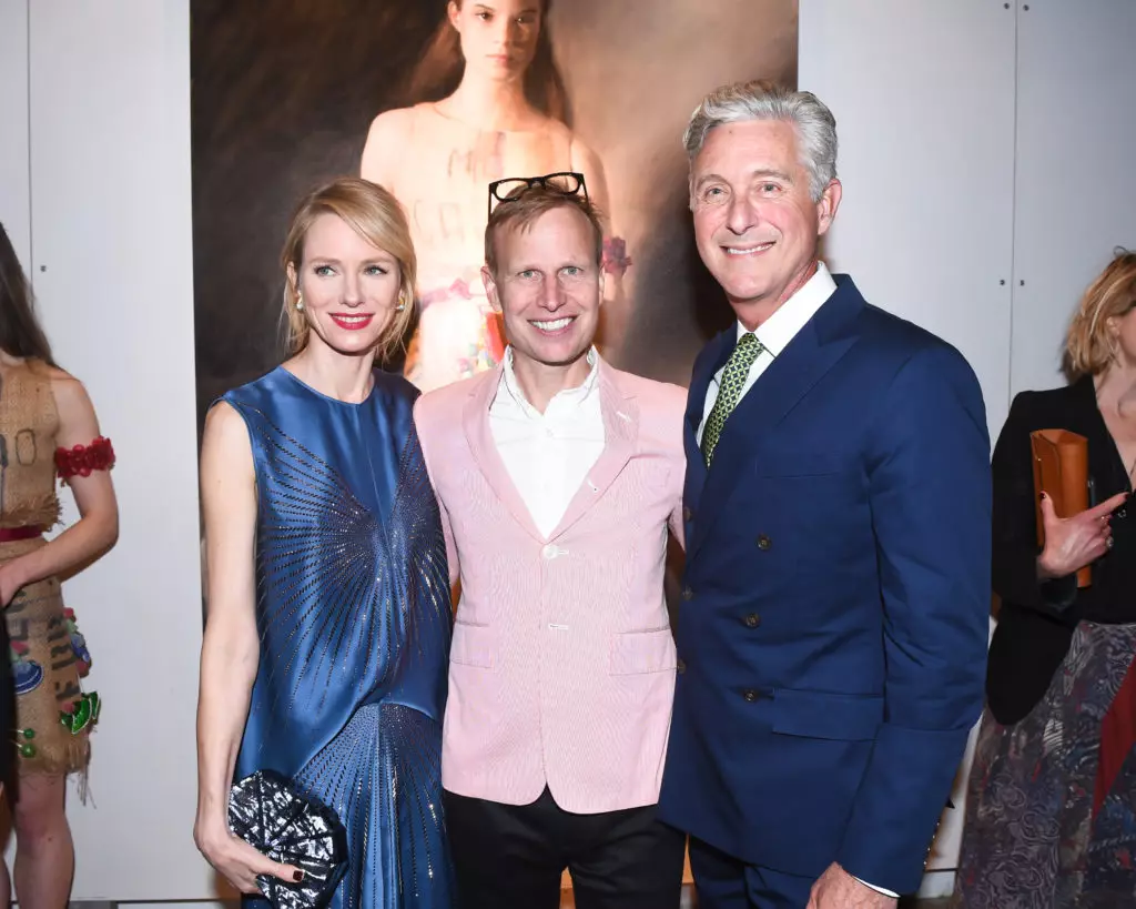 Naomi Watts, Will Cotton, ແລະ David Kratz ຢູ່ New York Academy of Art's Tribeca Ball. ມາລະຍາດຈາກ BFA.