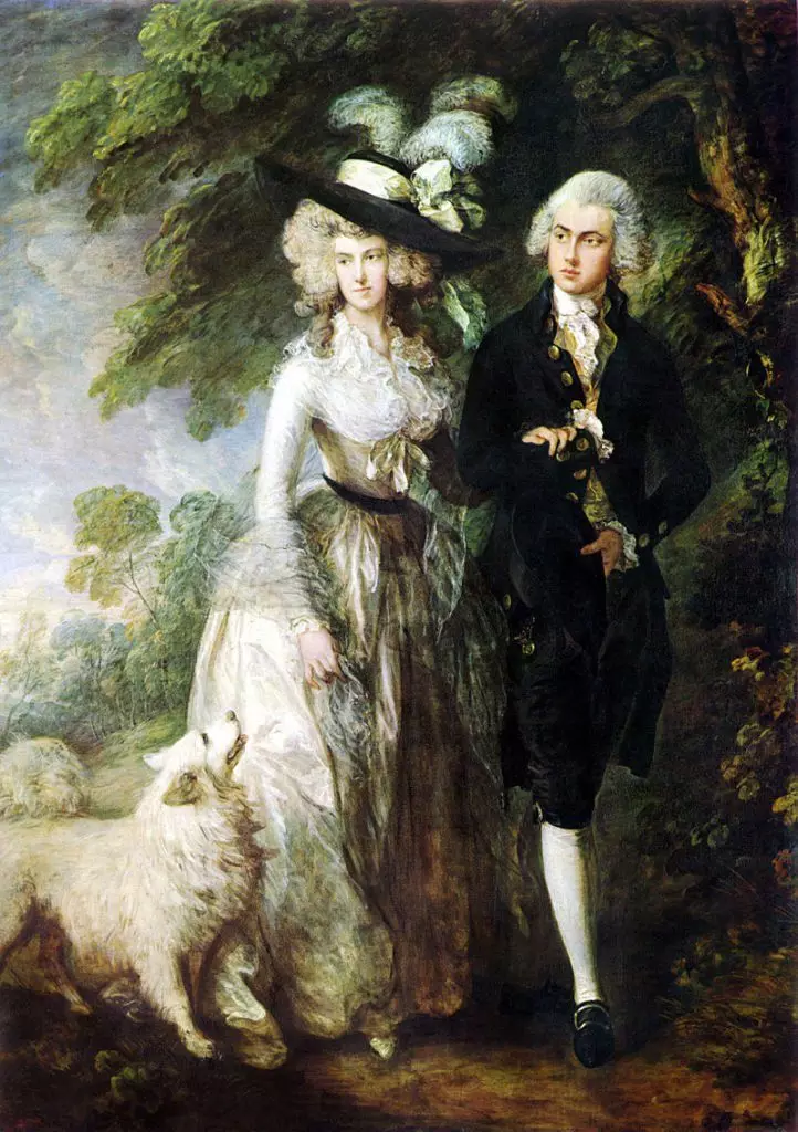 Thomas Gainsborough, Mnu noNksk. William Hallett ('Uhambo lwasekuseni'), ngo-1785. Ukuqokelelwa kweGalari yeSizwe, eLondon.