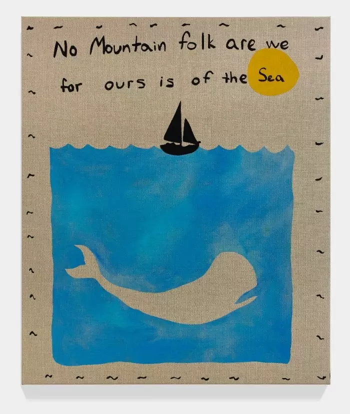 Joel Mesler, Untitled (No Mountain folk are), 2016. Courtesy of The Estate of Joel Mesler.