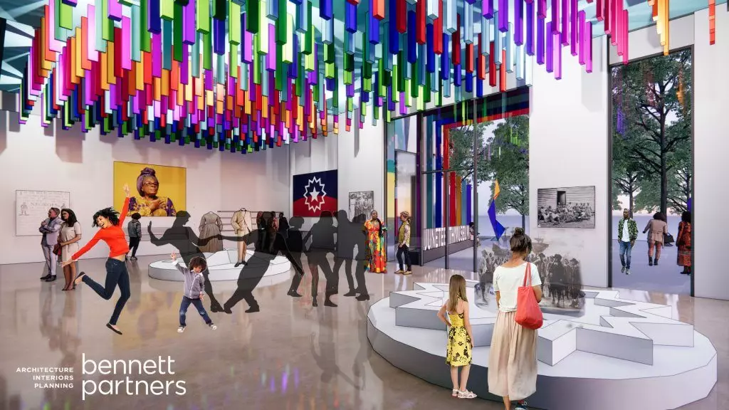 Preliminary renderings sa National Juneteenth Museum ni Bennett Partners. Hulagway sa maayong kabubut-on sa Sable Brands, LLC.