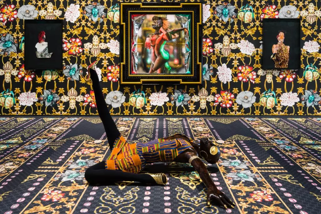 Rashaad Newsome, Ansista (2019). Instalazioaren ikuspegia Lekuan: Fort Mason Center For Art And Culture, San Frantziskon. Argazkia: Rashaad Newsome Studio adeitasuna.