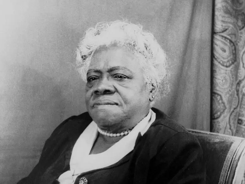 Mary McLeod Bethune אין 1949. פאָטאָ העפלעכקייַט פון די Carl Van Vechten פאָטאָגראַפס זאַמלונג אין דער ביבליאָטעק פון קאנגרעס.