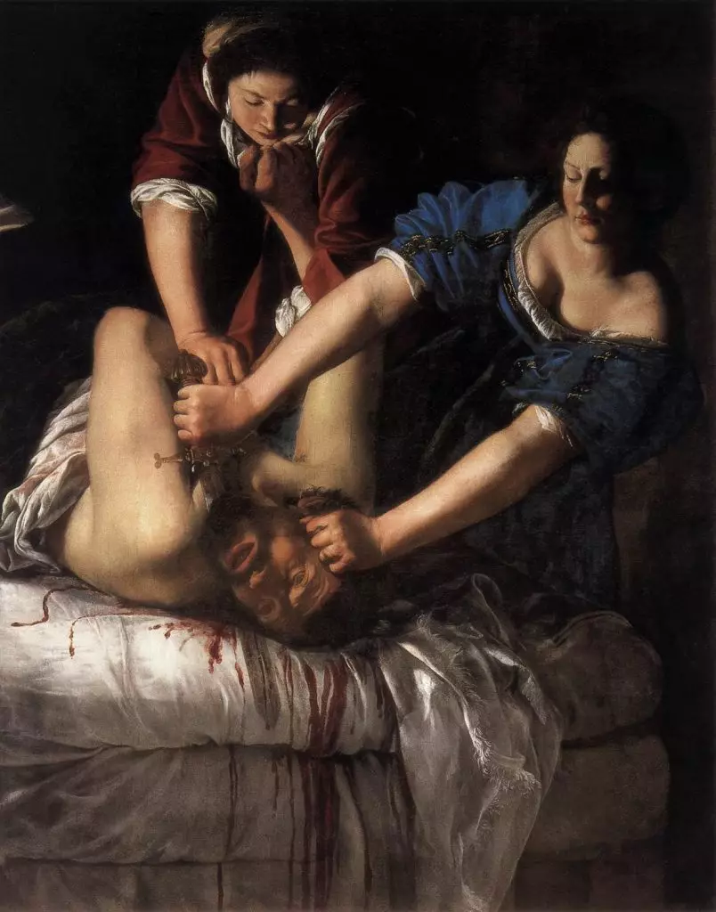 Artemisia Gentileschi, Judith matant Holofernes (1612–1613). Col·lecció del Museu Capodimonte, Nàpols