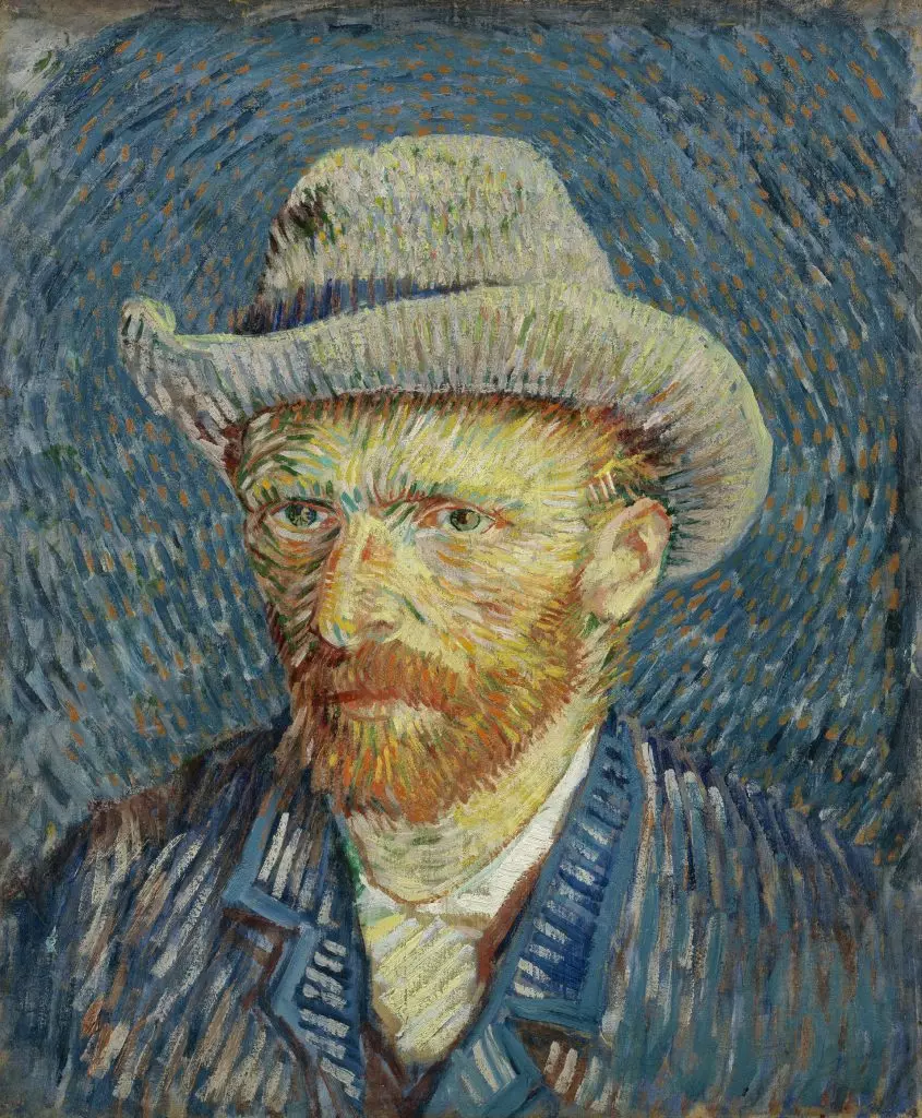 Vincent van Gogh (1853 - 1890), Autoerretratua feltrozko kapela grisarekin, 1887ko iraila - urria, Van Gogh Museoa, Amsterdam (Vincent van Gogh Fundazioa)