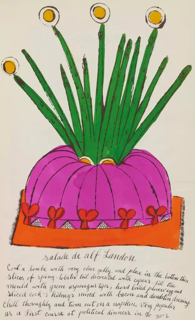 Andy Warhol et Suzie Frankfurt, Framboises sauvages (1959), recette de