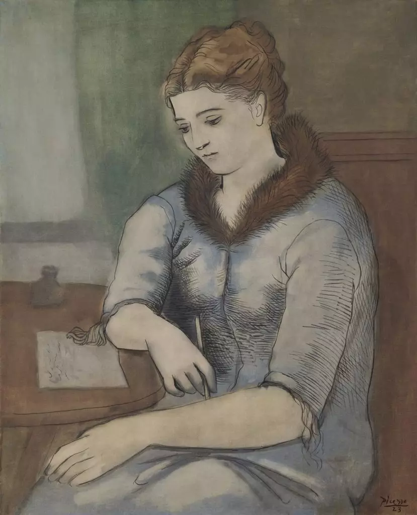 Pablo Picasso, La Lettre (La Réponse) (1923). Sawirada waxaa iska leh Christie's.