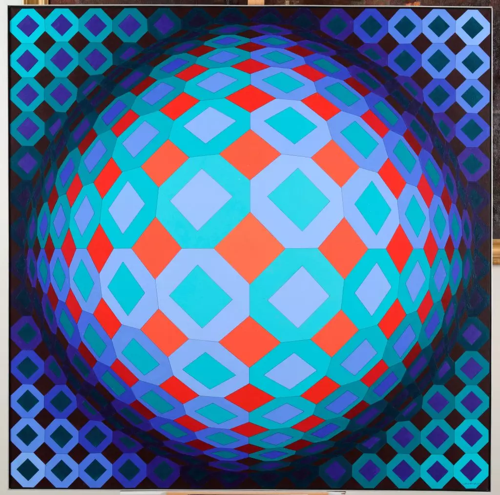 Victor Vasarely, Okta Cor (1973) क्यानभासमा एक्रिलिक। छवि क्रेडिट: Fabrice Lepeltier र Fondation Vasarely