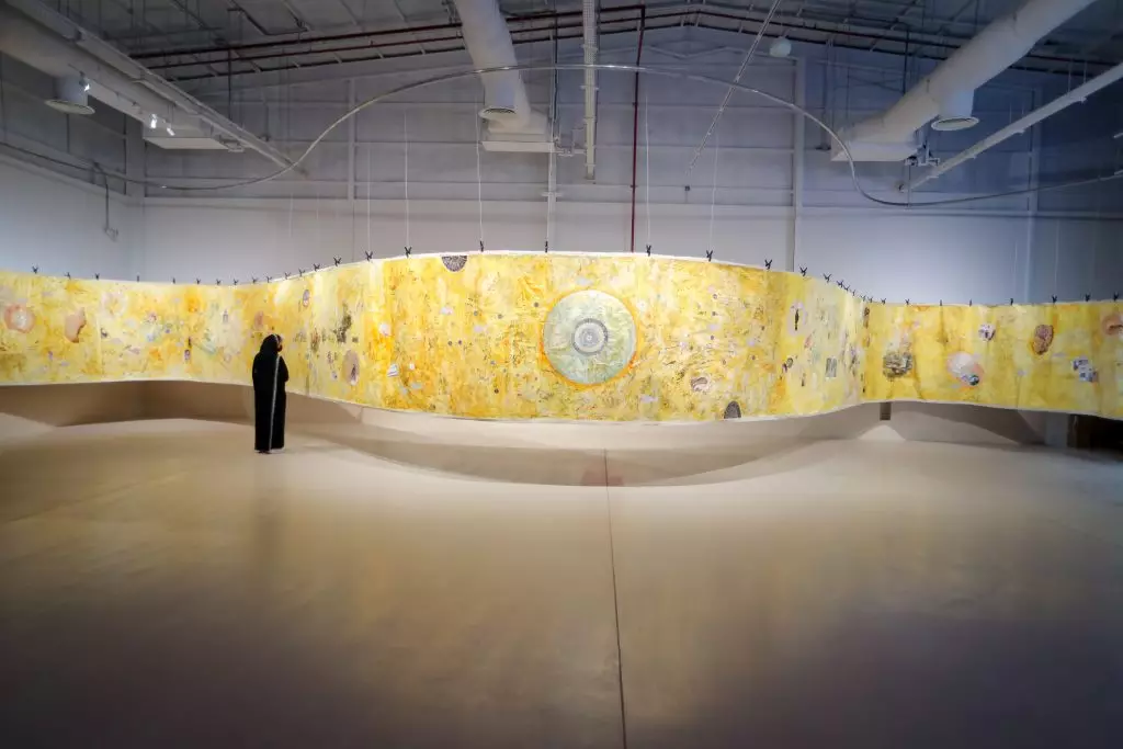 Sarah Abu Abdallah lan Ghada Al Hassan, 'Dimensi Horizontal', 2021, duweni Yayasan Kanvas lan Diriyah Biennale