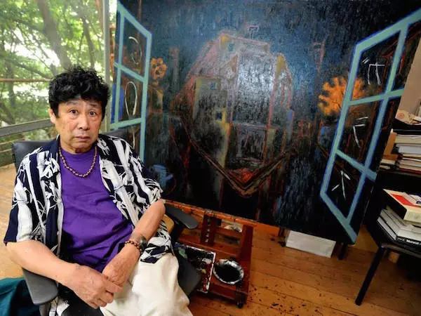 The Japanese painter Tadanori Yokoo was the winner of the 'Painting' category. Photo: Yoshiaki Miura via Japan Times