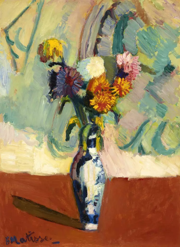 Henri Matisse, Chrysanthèmes dans un vase de Chine (1902)। ছবি ক্রিস্টির সৌজন্যে।