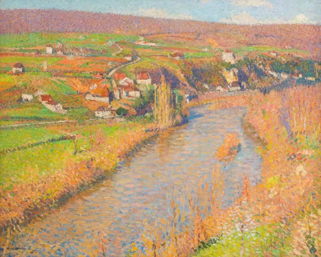 Henri Jean Guillaume Martin, La Vallée du Lot Vue Depuis la Maison de St Cirq Lapopie. Ljubaznošću Willow Gallery.