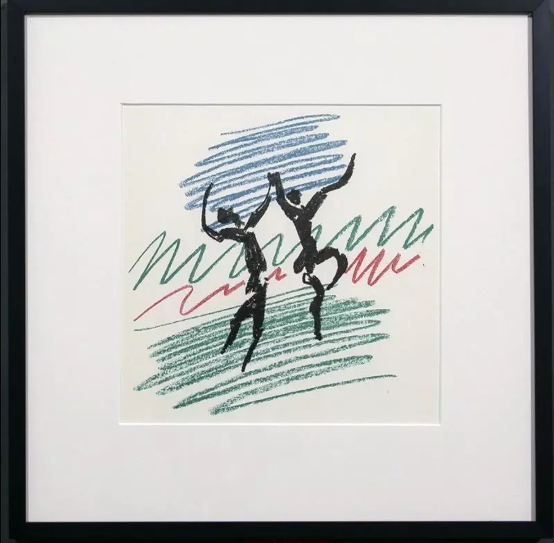 Pablo Picasso, Figuras danzantes (1956). Cortesía de White Cross Art.