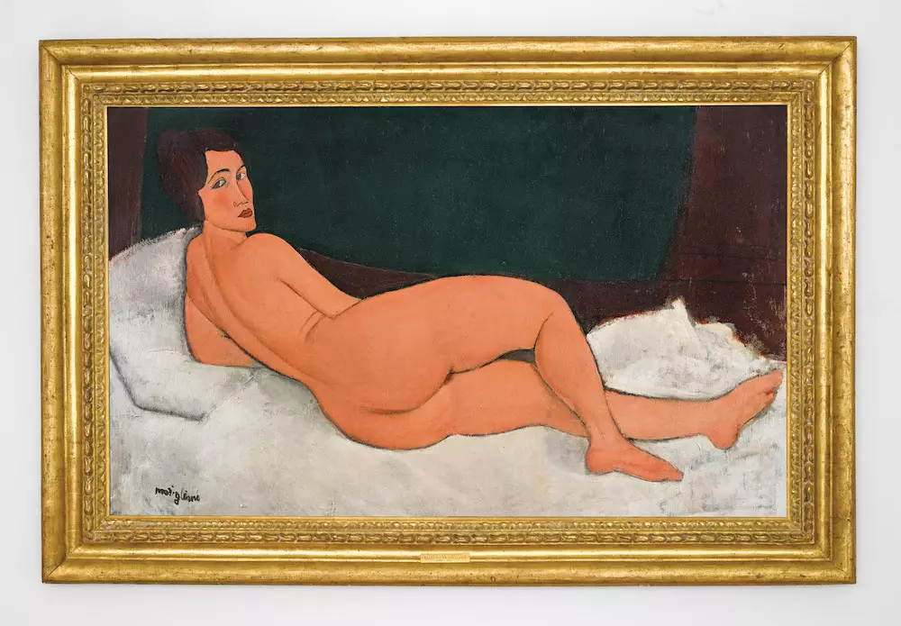 Amedeo Modigliani, Nu couché (sur le côté gauche) (1917). S laskavým svolením Sotheby's.