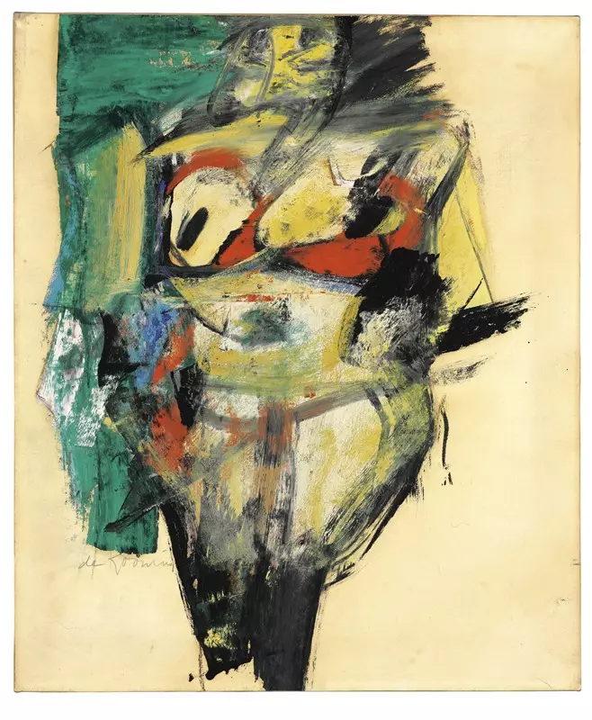 Willem de Kooning, nő, 1952–1953. Christie's New York jóvoltából.