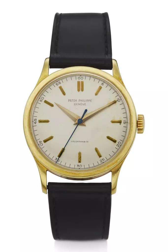 Patek Philippe, vendido al por menor por Hausmann & Co., reloj de pulsera de oro de 18 quilates, anteriormente propiedad de Andy Warhol. Foto: Christie's Images Ltd.