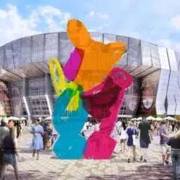 Controversiële Jeff Koons Sculpture debuteert in Sacramento Arena 18384_2