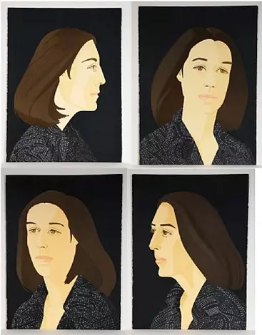 Alex Katz Ada Four Times (ຊຸດສີ່ພິມ, ຂາຍເປັນຊຸດ), (1978-1979) ຮູບພາບ: ມາລະຍາດ Sragow Gallery