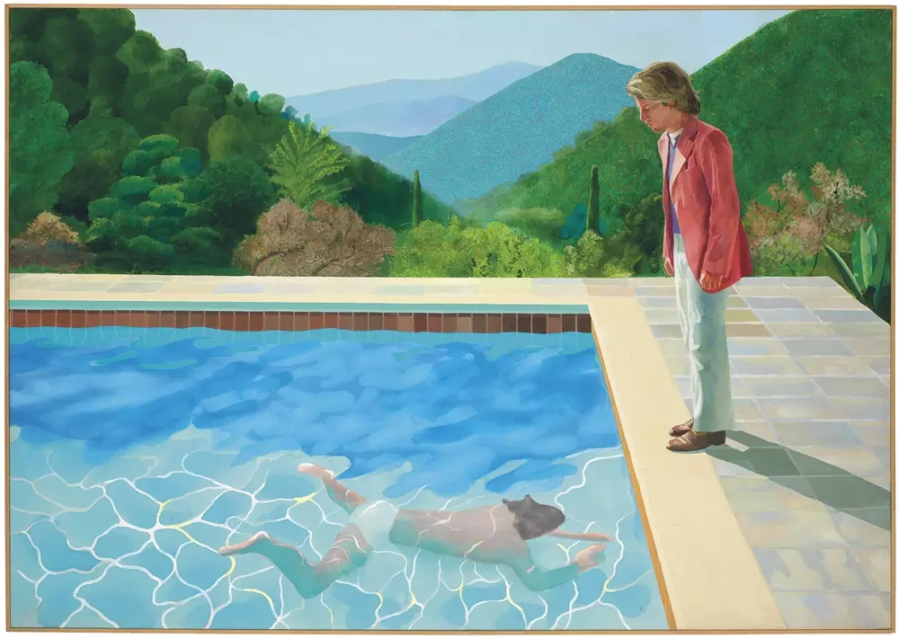 David Hockney, Portret umetnika (Bazen z dvema figurama) (1972). Z dovoljenjem Christie's Images Ltd.