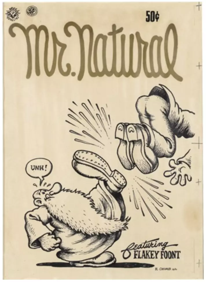 R. Crumb Mr. Natural #1 ปก Original Art (1970) รูปถ่าย: การประมูลมรดก