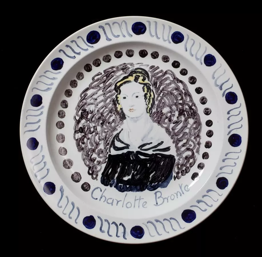 Vanessa Bell og Duncan Grant, The Famous Women Dinner Service Charlotte Brontë (um 1932–34). Mynd með leyfi Piano Nobile/Robert Travers Works of Art Limited.