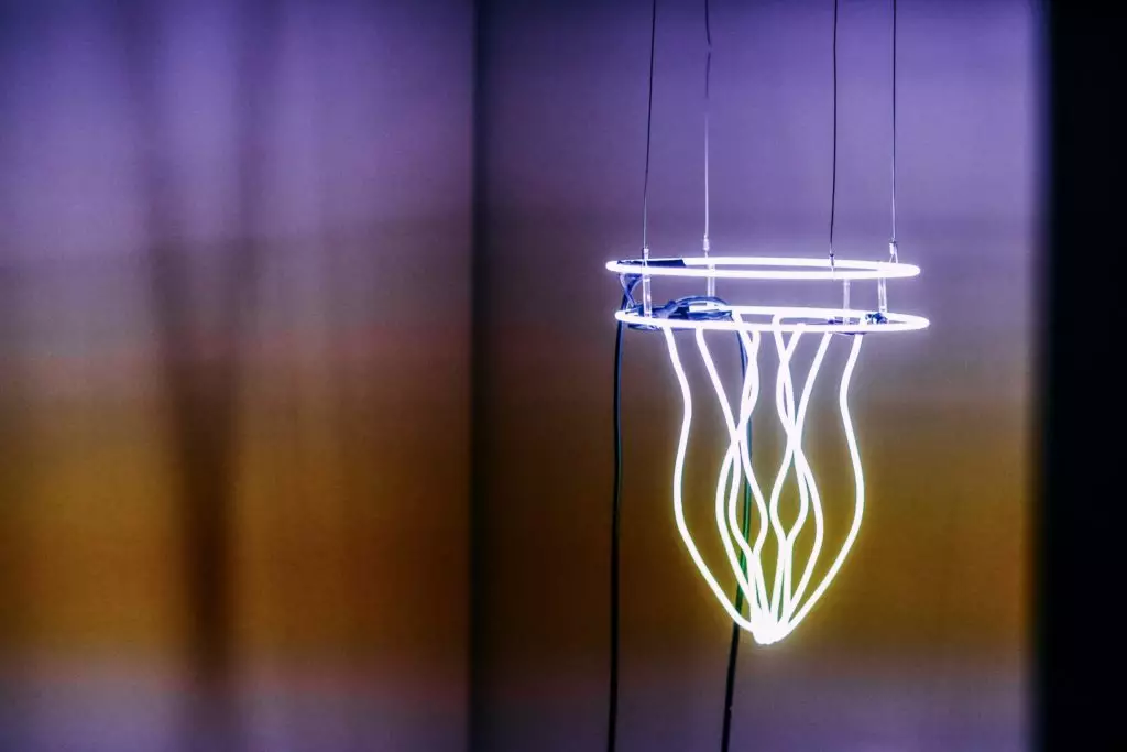 Zoe Buckman, Neon Chastity (2015). Prin amabilitatea BFA.