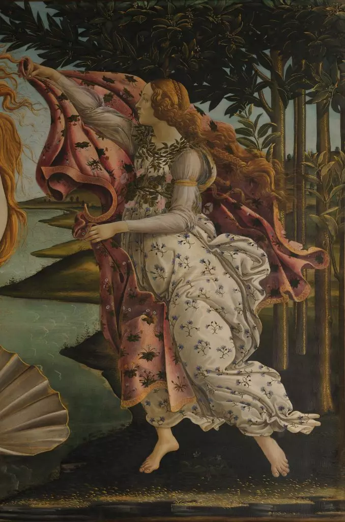 Nikolas Bentel, Ang Botticelli Dress gibase sa Horae of Spring sa The Birth of Venus ni Sandro Bottiicelli. Litrato sa maayong kabubut-on sa artista.