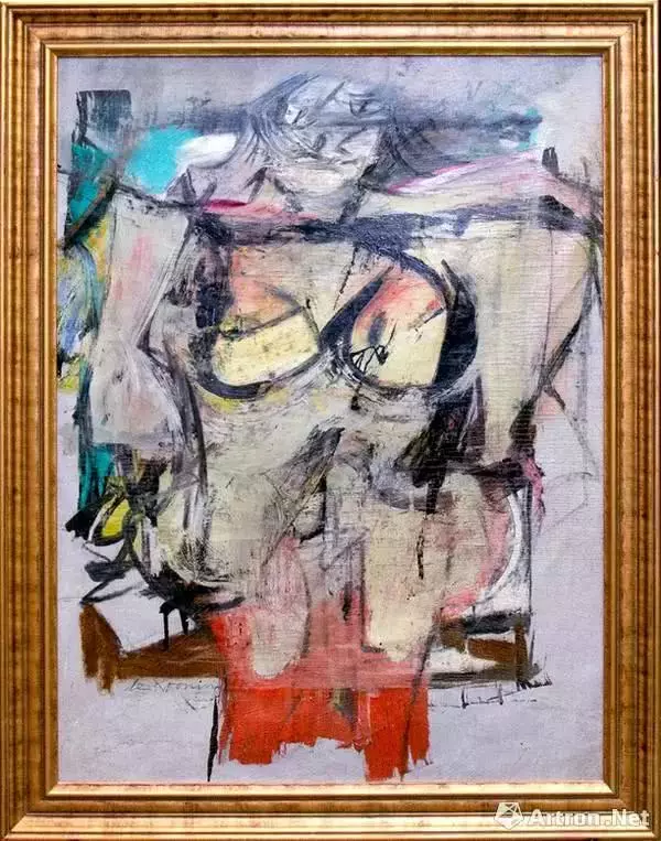 Woman-Ochre de Willem de Kooning, robat al Museu d'Art de la Universitat d'Arizona el 1985. Cortesia del Museu d'Art de la Universitat d'Arizona.